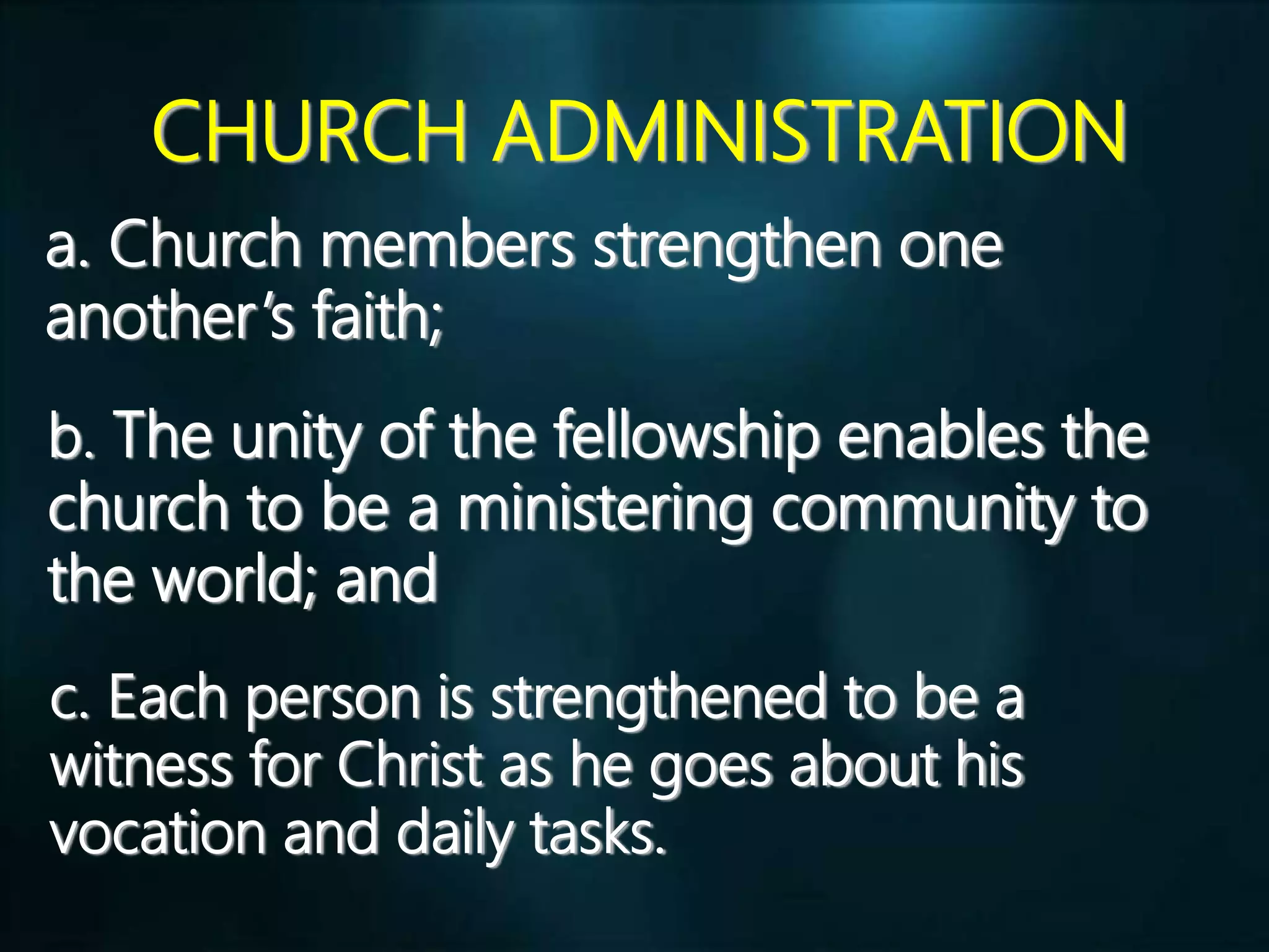 FOUNDATIONS FOR PURPOSEFUL CHURCH ADMINISTRATION (Lecture).ppt