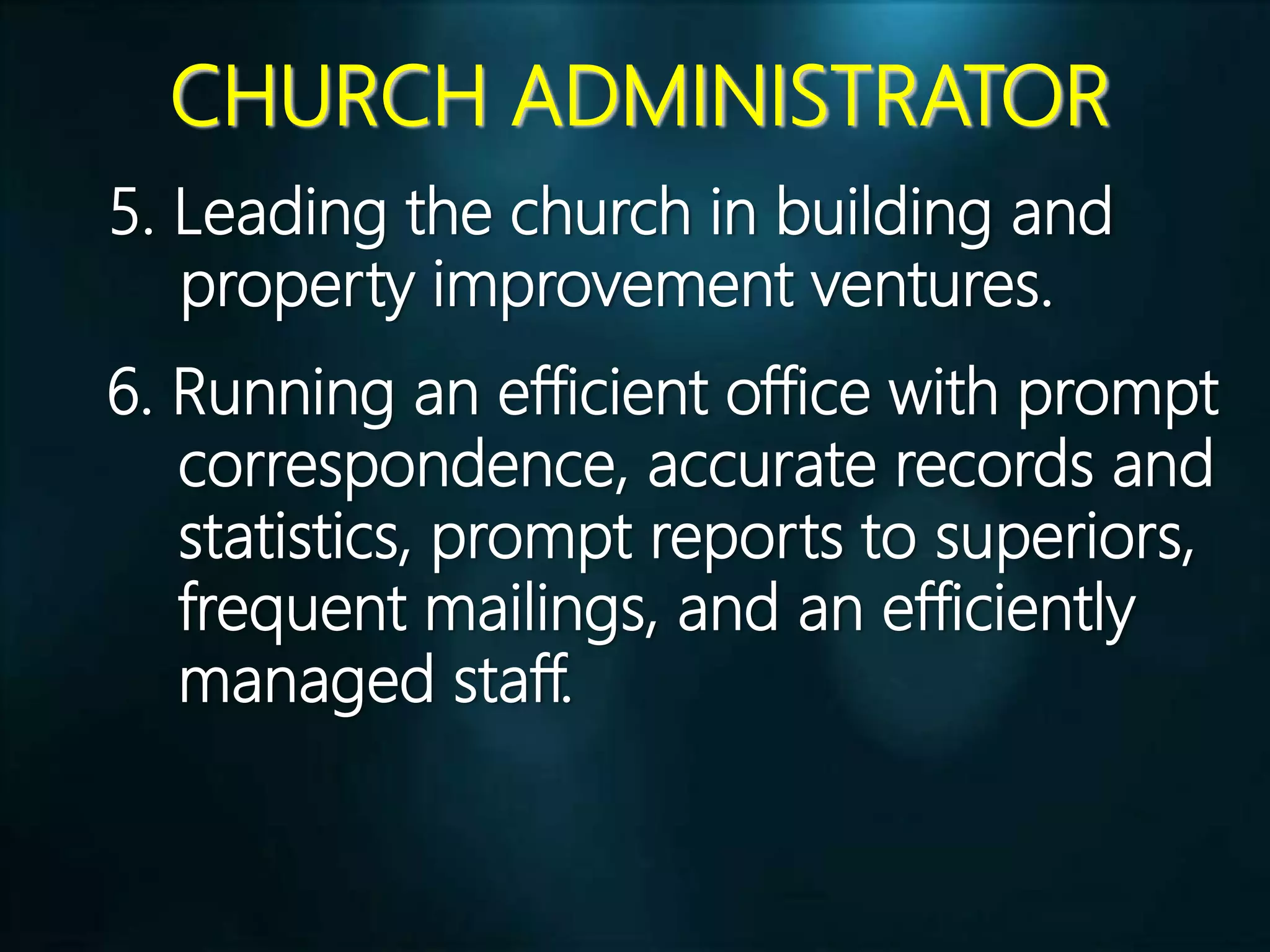 FOUNDATIONS FOR PURPOSEFUL CHURCH ADMINISTRATION (Lecture).ppt