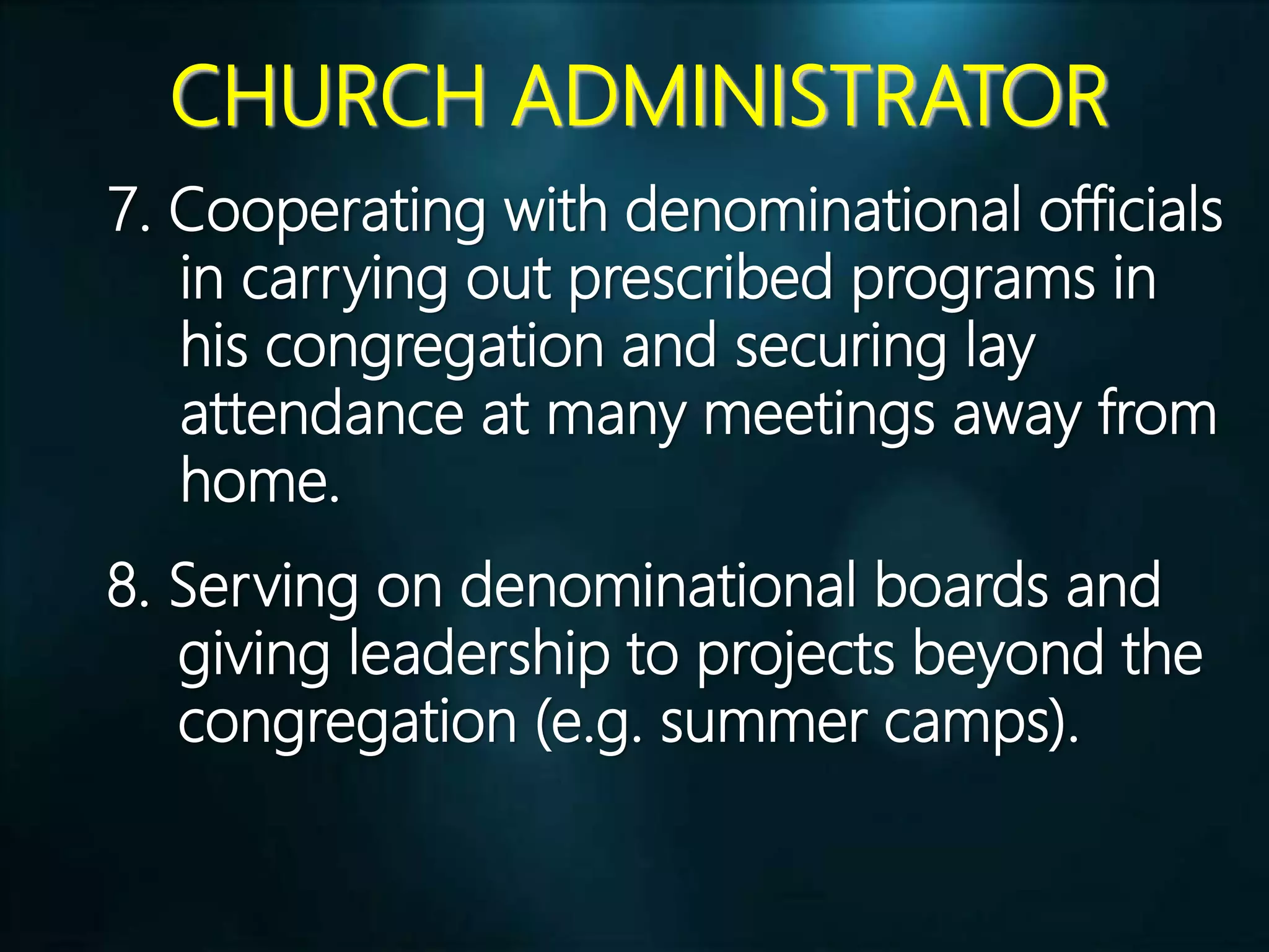 FOUNDATIONS FOR PURPOSEFUL CHURCH ADMINISTRATION (Lecture).ppt