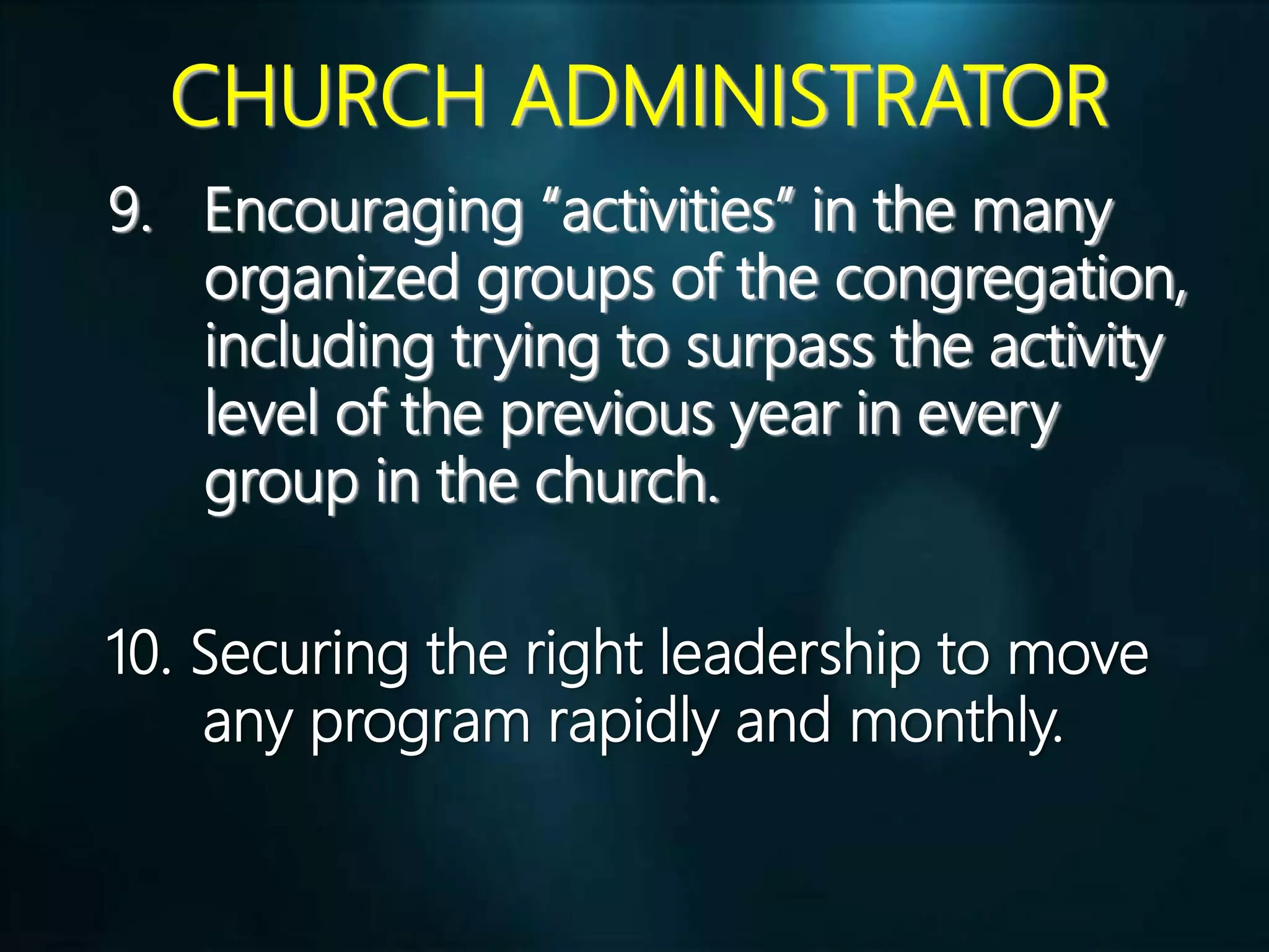 FOUNDATIONS FOR PURPOSEFUL CHURCH ADMINISTRATION (Lecture).ppt