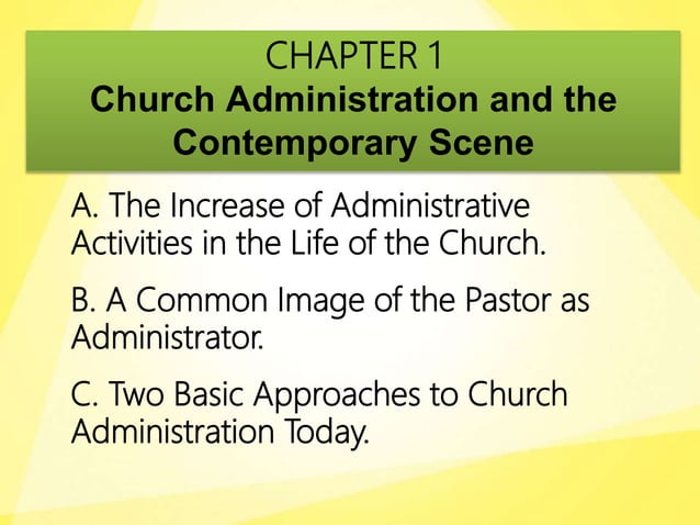 FOUNDATIONS FOR PURPOSEFUL CHURCH ADMINISTRATION (Lecture).ppt