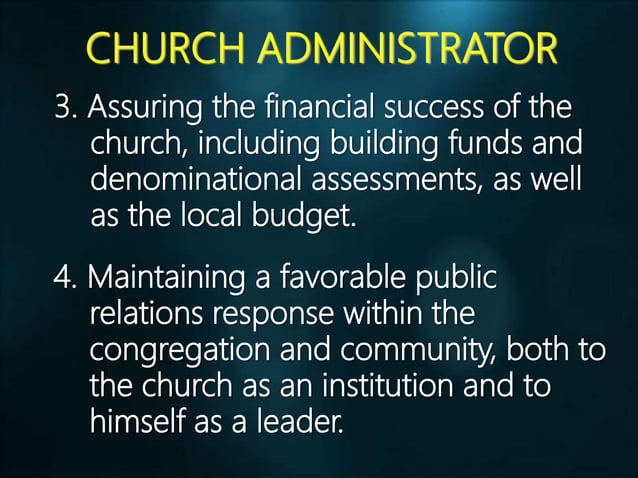 FOUNDATIONS FOR PURPOSEFUL CHURCH ADMINISTRATION (Lecture).ppt