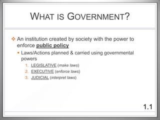 Foundations of Government | PPTX