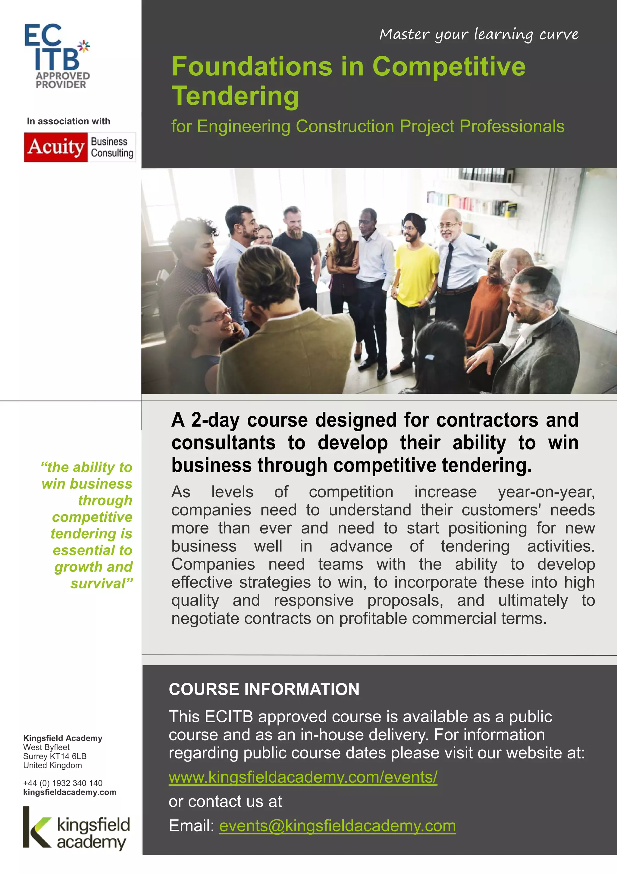 Foundations in competitive tendering | PDF