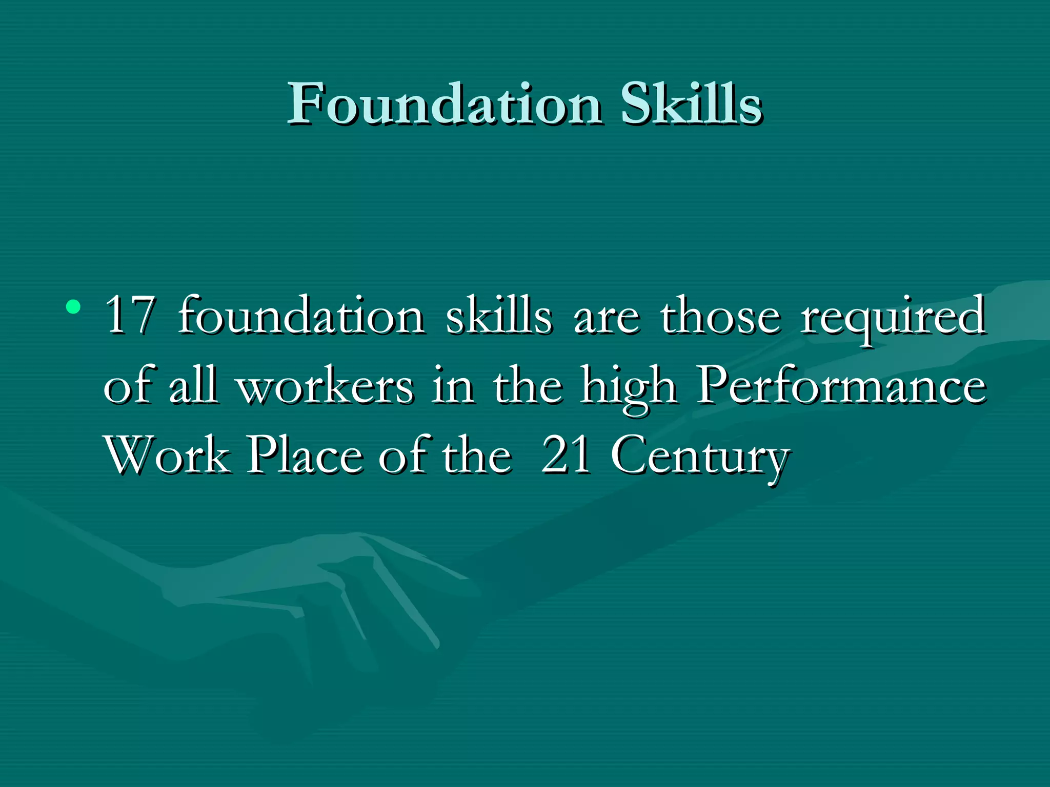 Foundation skills | PPS