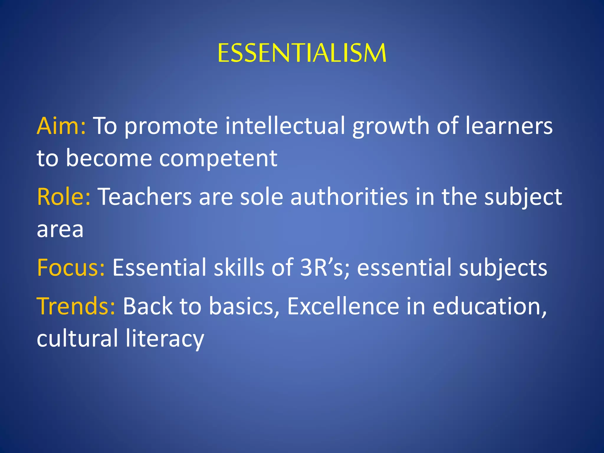 Foundations of a curriculum | PPTX