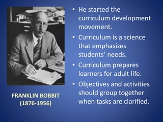 Foundations of a curriculum | PPTX