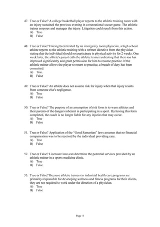 Foundations of Athletic Training Prevention, Assessment, and Management ...