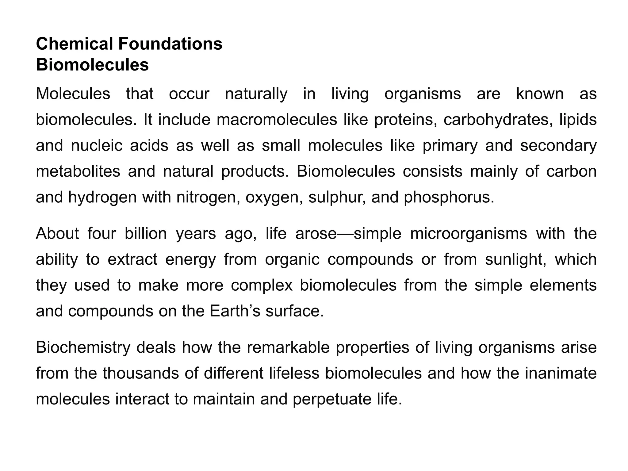Foundations of biochemistry | PPT