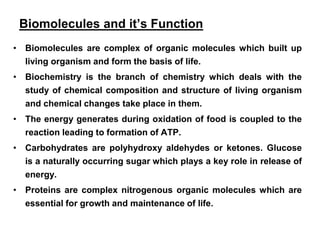 Foundations of biochemistry | PPT