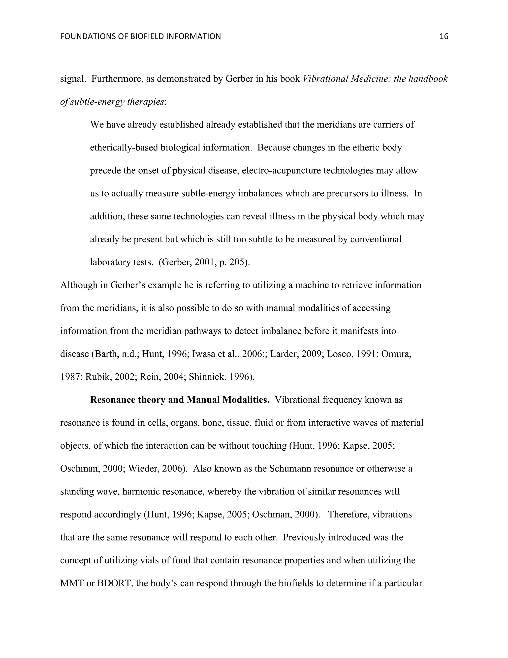 Foundations of Biofield Information - Energy Medicine | PDF