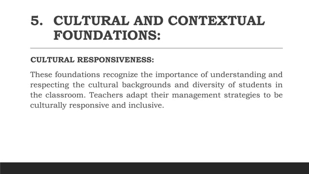 FOUNDATIONS OF CLASSROOM MANAGEMENT.pptx | Education industry | Industries