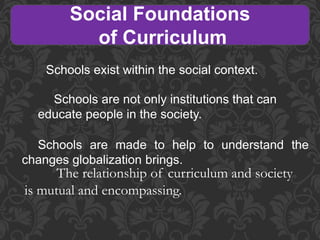Foundations of curriculum development | PPTX