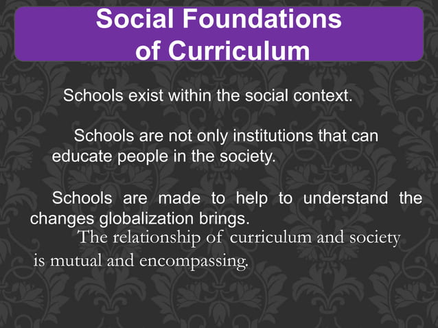 Foundations of curriculum development | PPTX