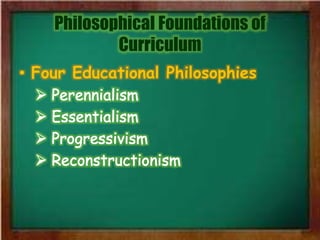 Foundations of curriculum development | PPTX