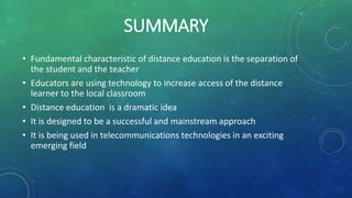 Foundations of distance education | PPT