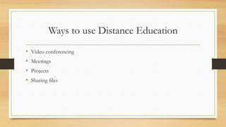 Foundations of distance education | PPTX