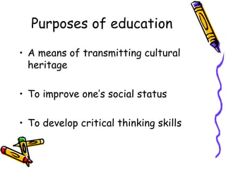 Foundations Of Education (Lecturer I) | PPT