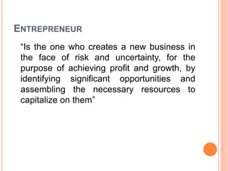 Foundations of entrepreneurship | PPTX