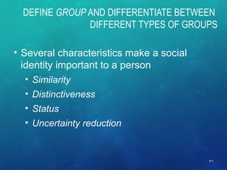 Foundations Of Group Behavior | Types Of Groups | Roles in Groups ...