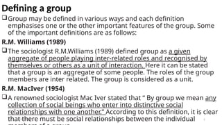 Foundations of group development, types of groups, how groups develop ...