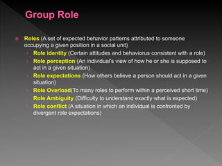 Foundations of group behaviour | PPTX