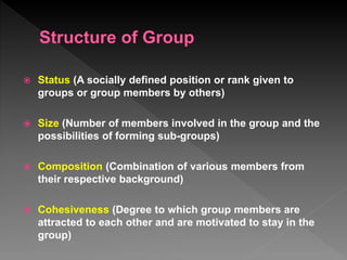 Foundations of group behaviour | PPTX