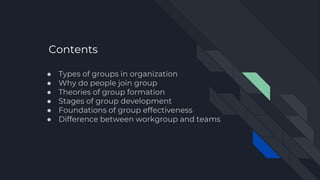 Foundations Of Group Behavior | PPTX