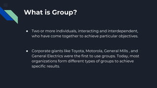 Foundations Of Group Behavior | PPTX