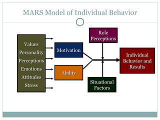 Foundations Of Individual Behavior | PPT