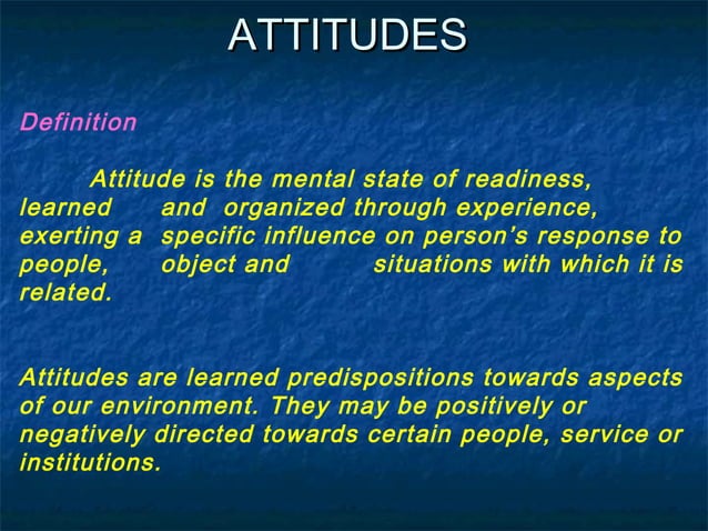 Foundations of individual behaviour | PPT