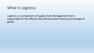 Foundations of logistics | PPTX