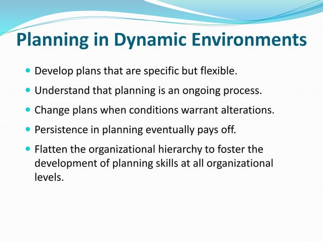 Foundations of planning, types of plans, approaches to planning ...