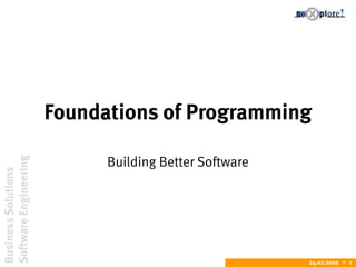 Foundations of programming | PPT