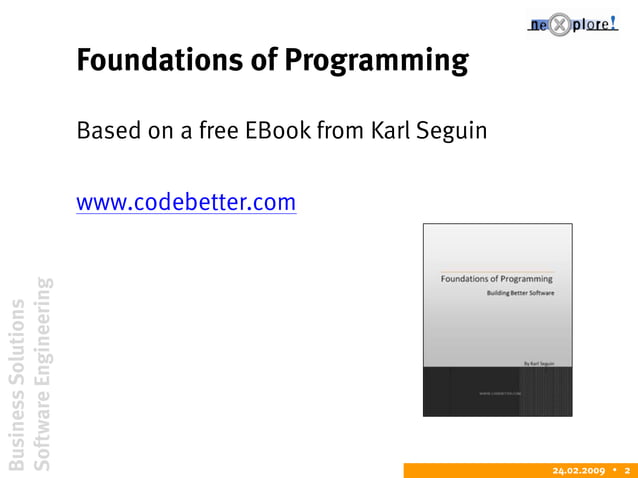 Foundations of programming | PPT