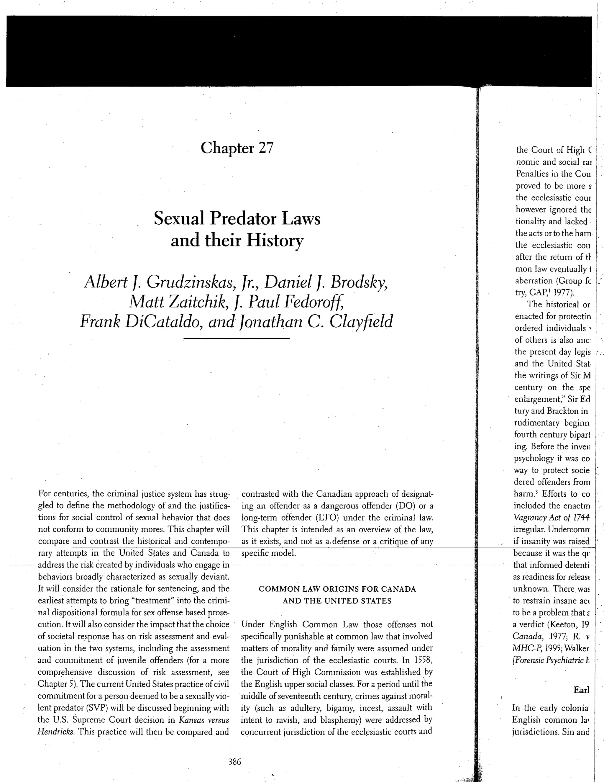 Foundations of Dangerous Offender Laws | PDF