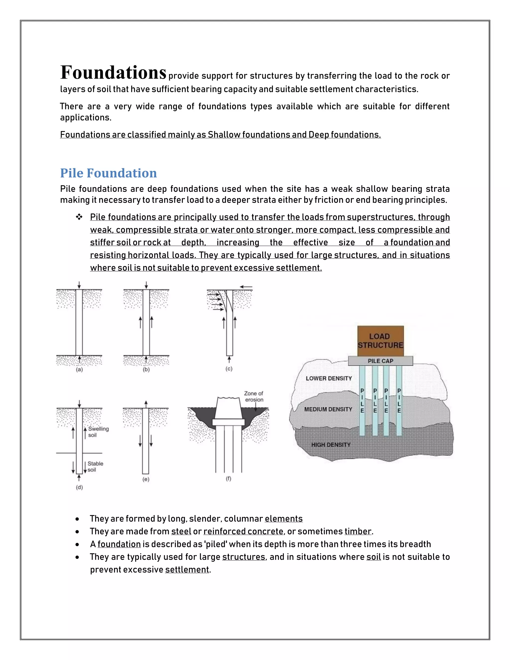 Foundations pile | PDF
