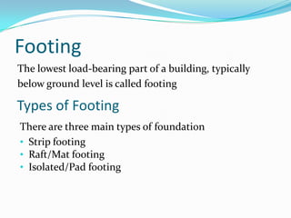 Footing and Its Types | PPTX