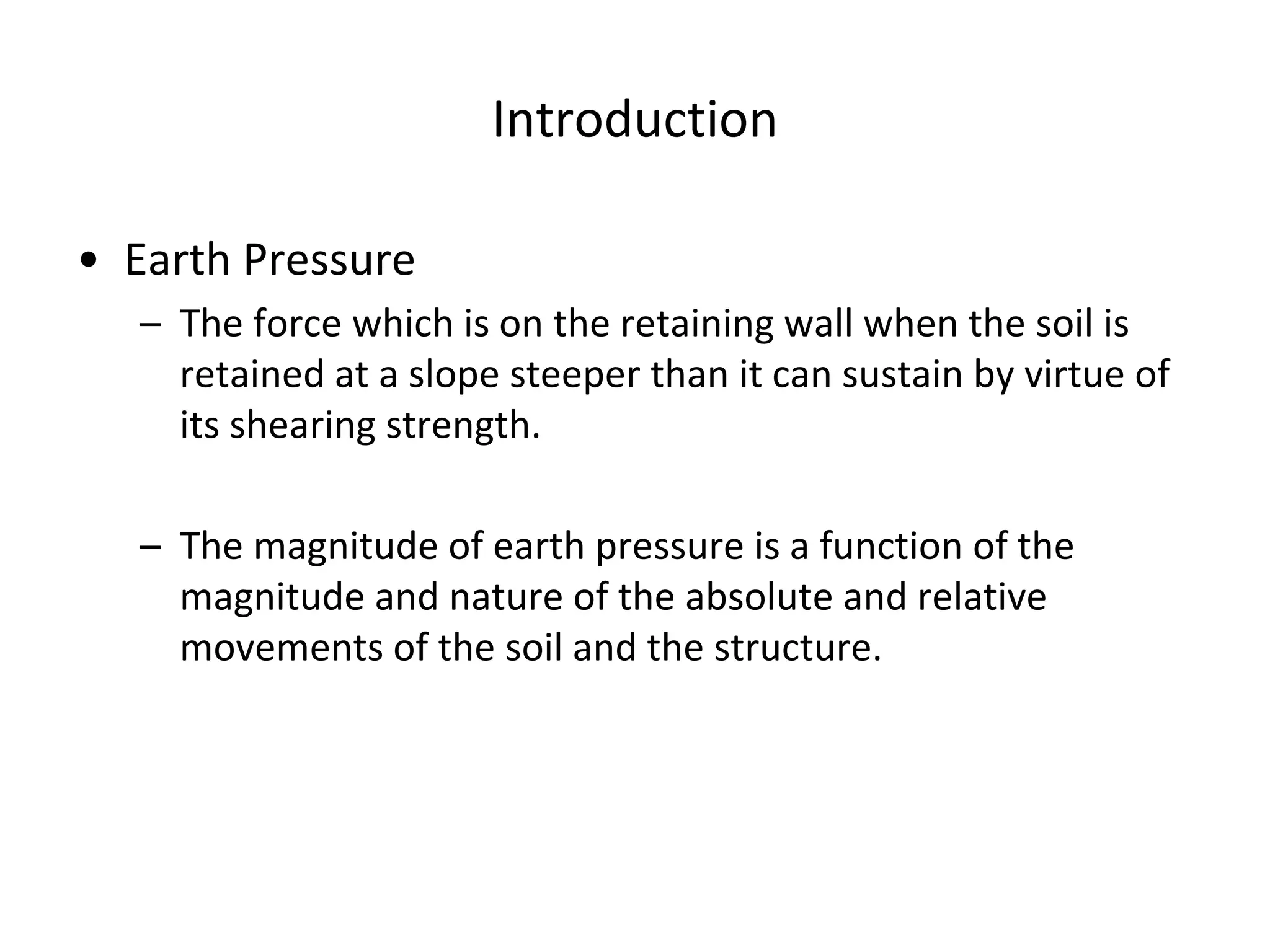 _lateral_earth_pressure_(foundation engineering) | PPTX