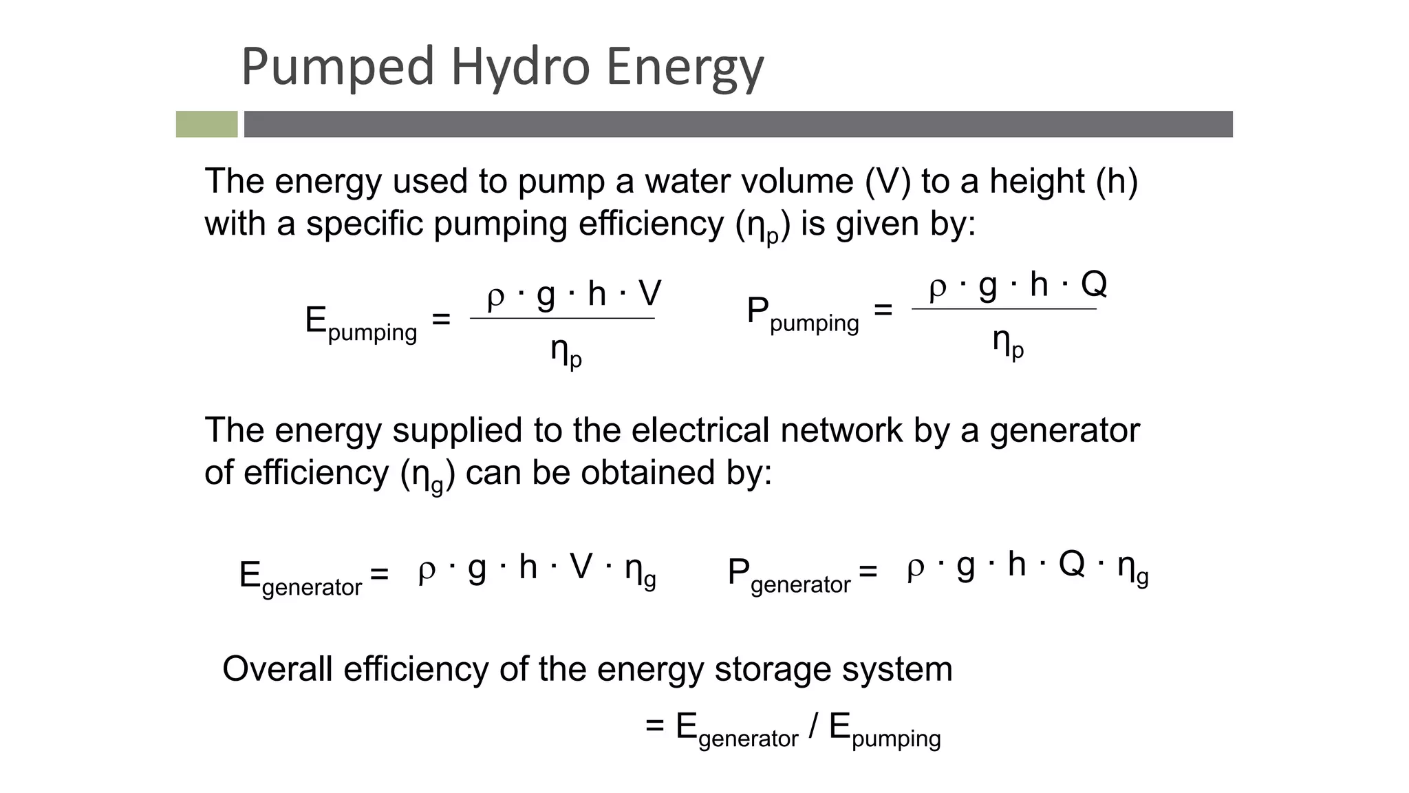 pumped hydro energy storage system | PPTX
