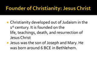 Founder Of Christianity Jesus