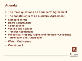Founders' agreement - A critical start for a start-up (Naina ...