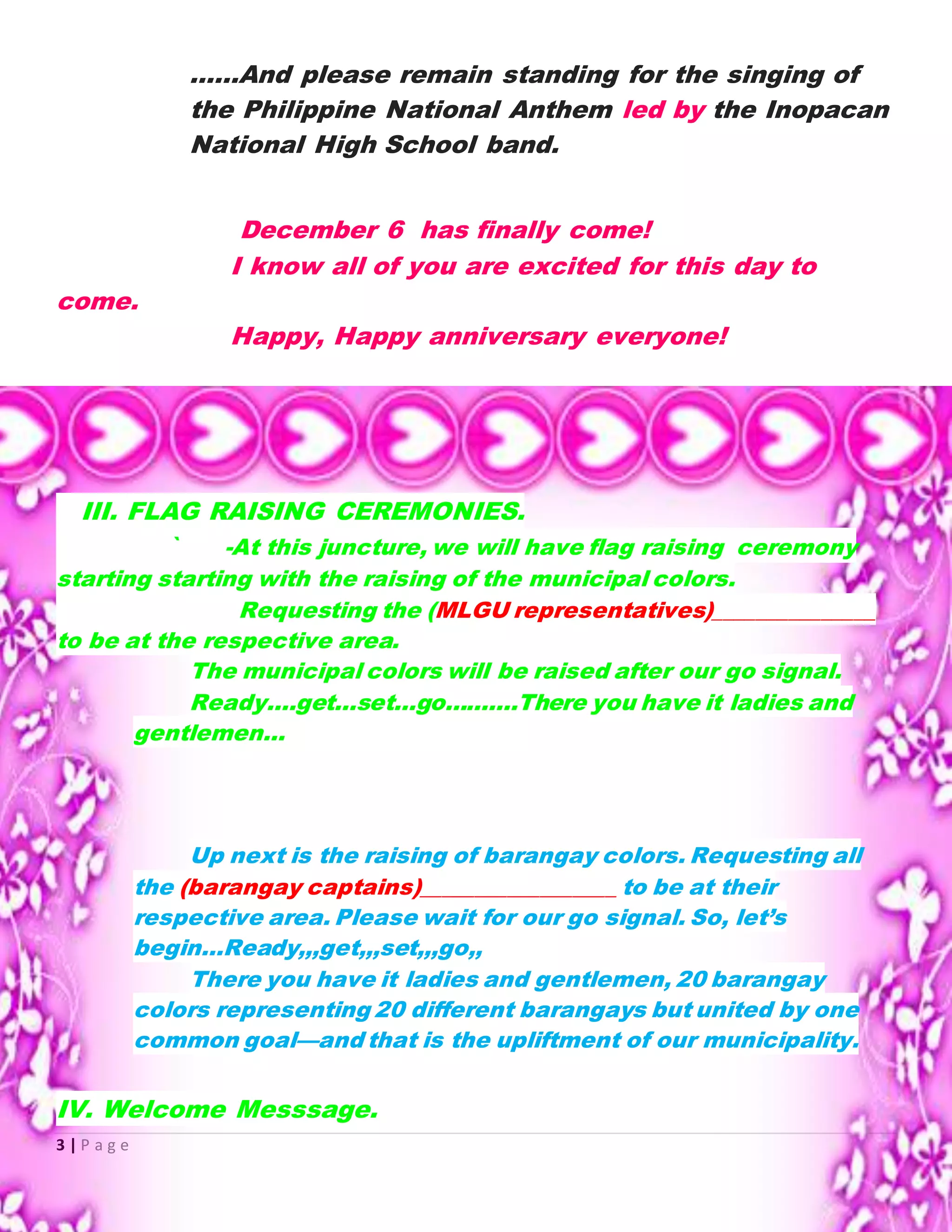 Founding anniversary script 2016 (macunay,rigino) | DOCX