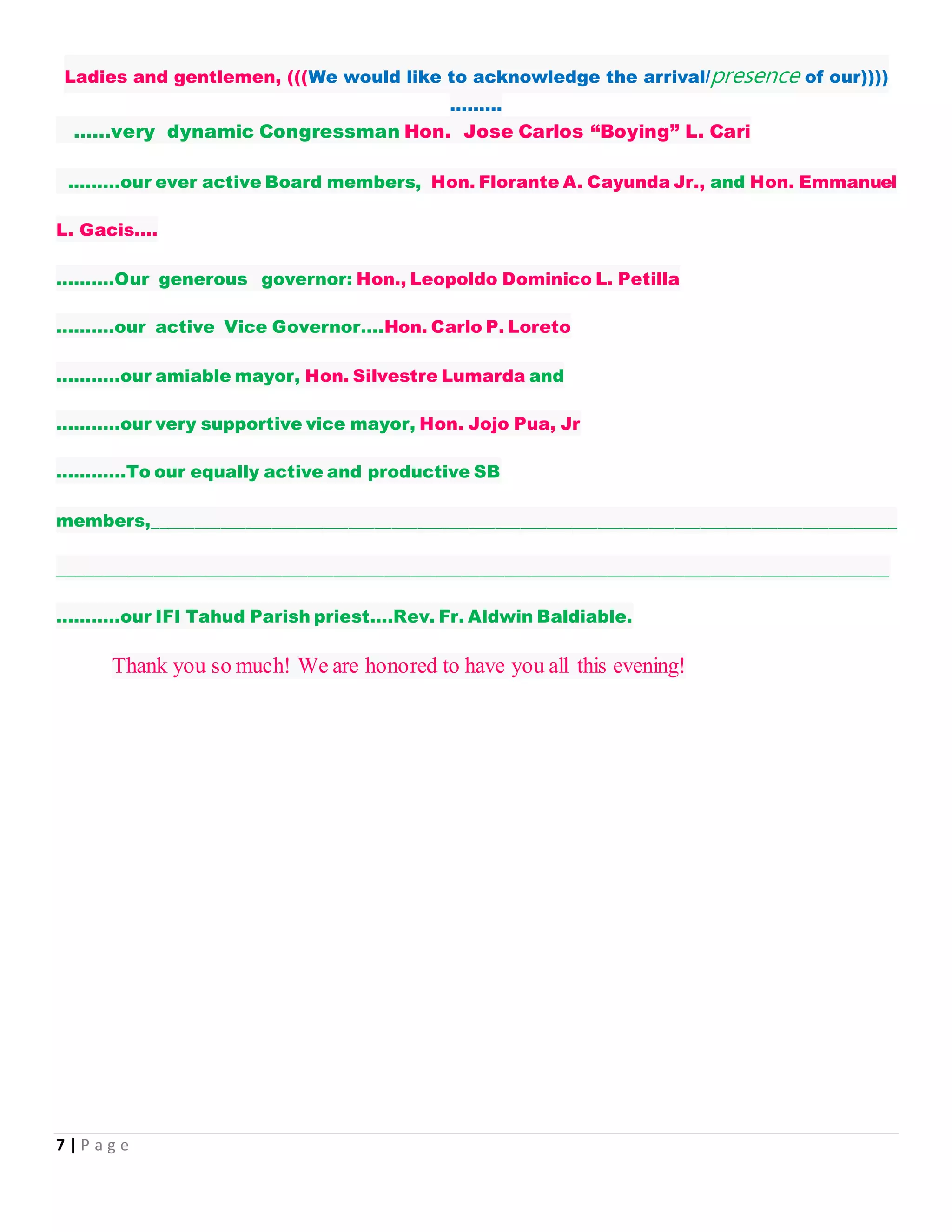 Founding anniversary script 2016 (macunay,rigino) | DOCX