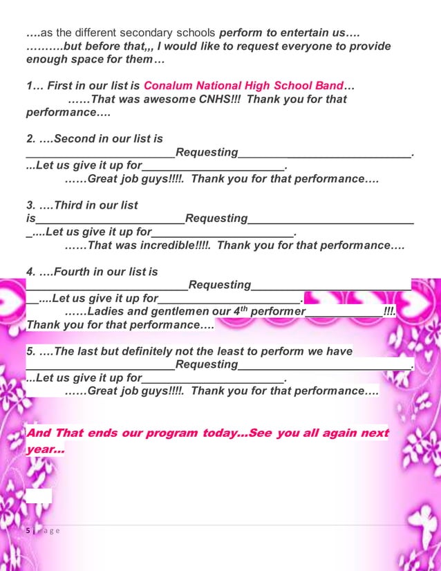 Founding anniversary script 2016 (macunay,rigino) | DOCX | National ...