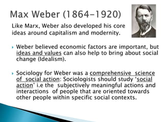 Founding fathers of sociology; part 2 | PPTX