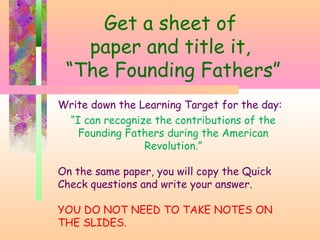 Founding Fathers | PPT