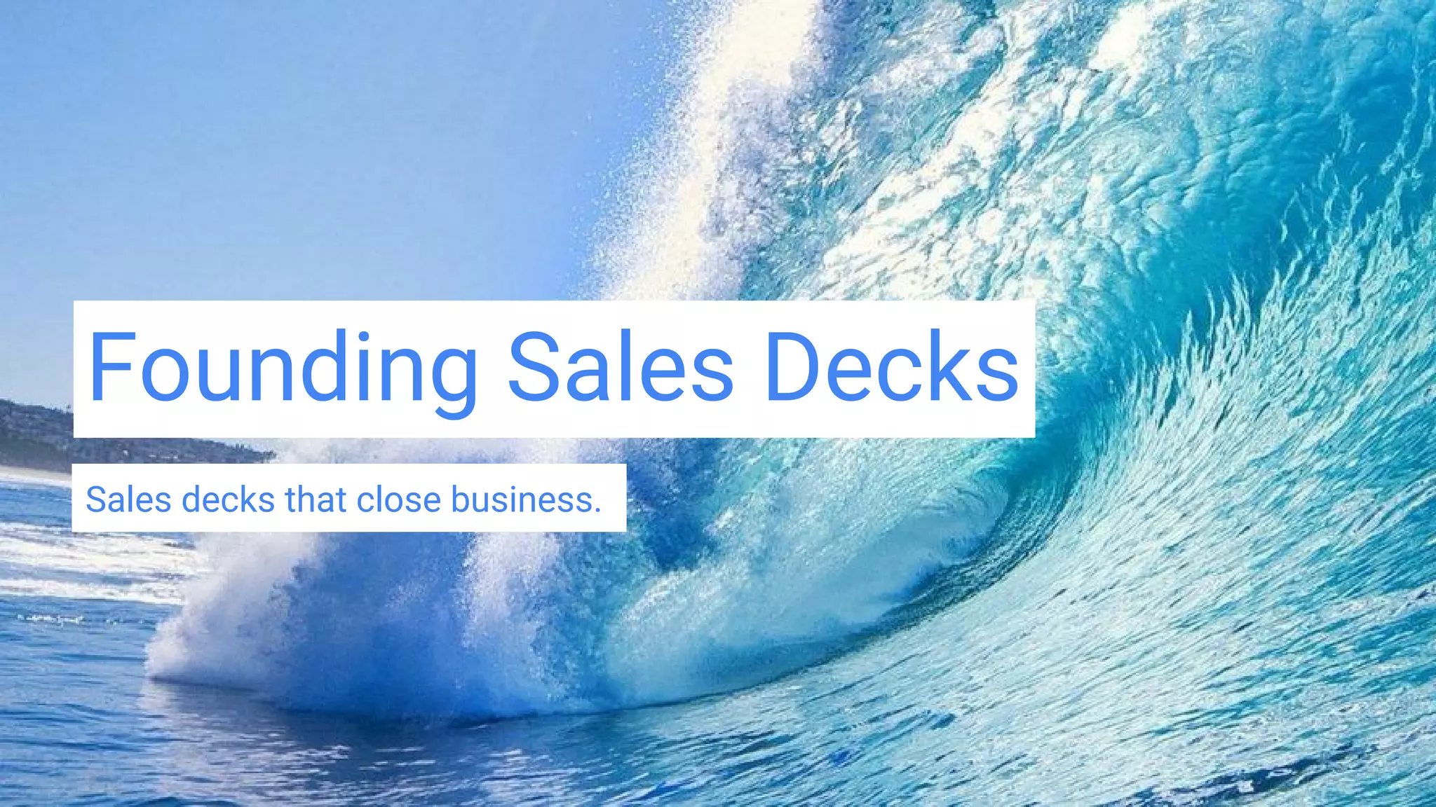 Sales Decks for Founders - Founding Sales - December 2015 | PDF