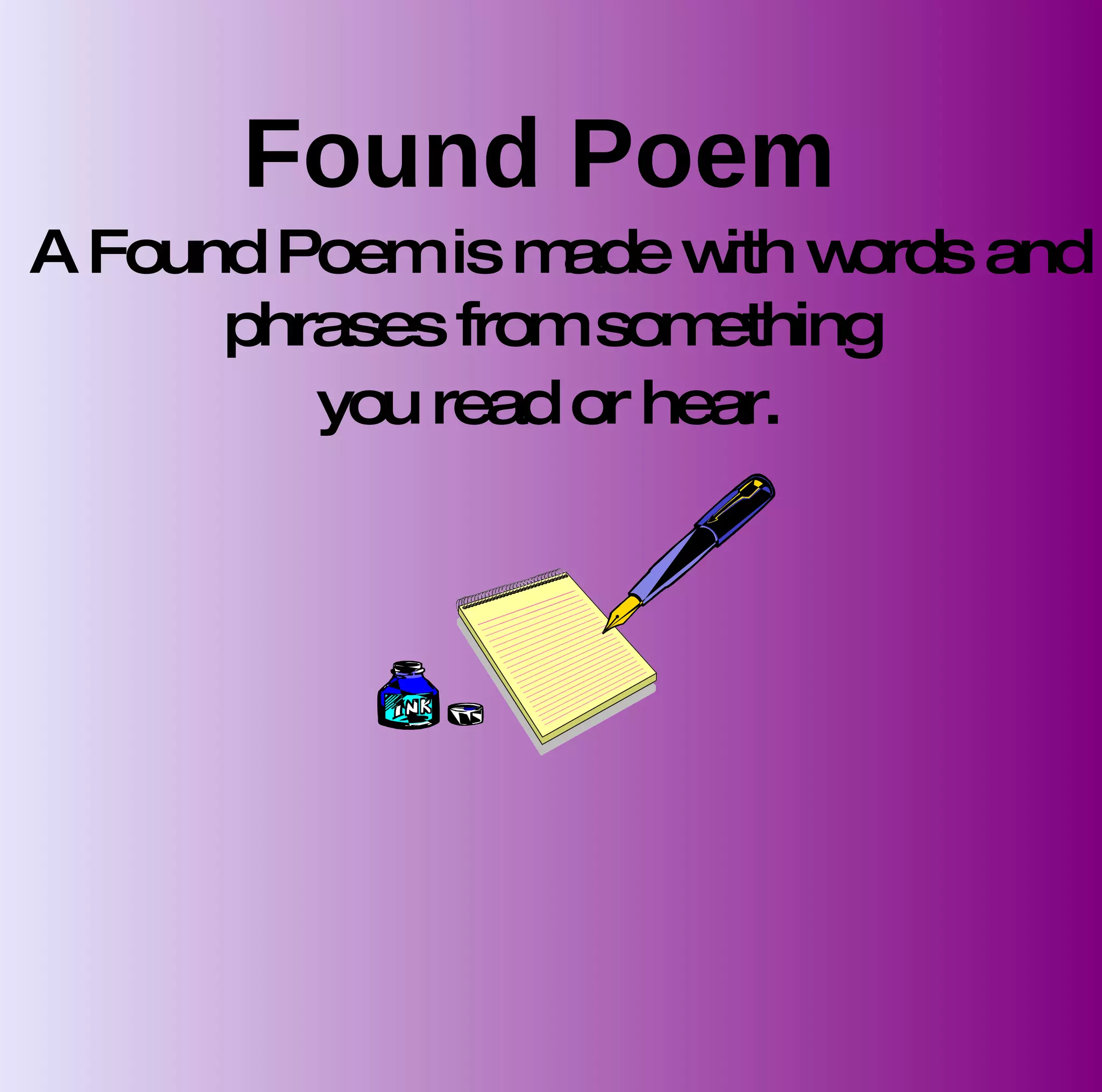 Found Poem March 4 #2 | PPT