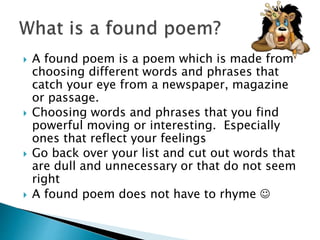 Found poems | PPTX